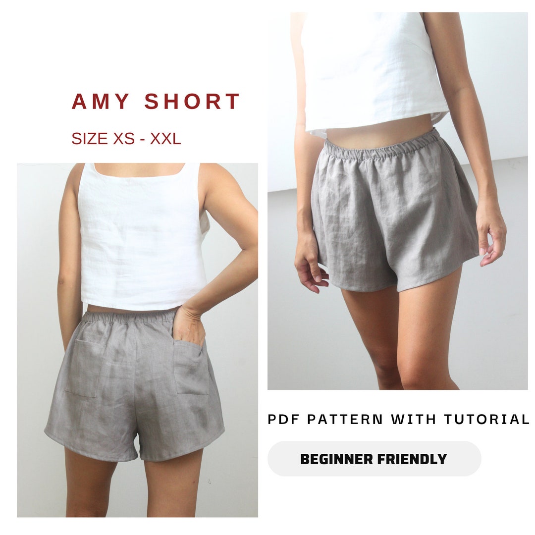 Amy Short Sewing Pattern, Easy PDF Sewing Pattern - Etsy