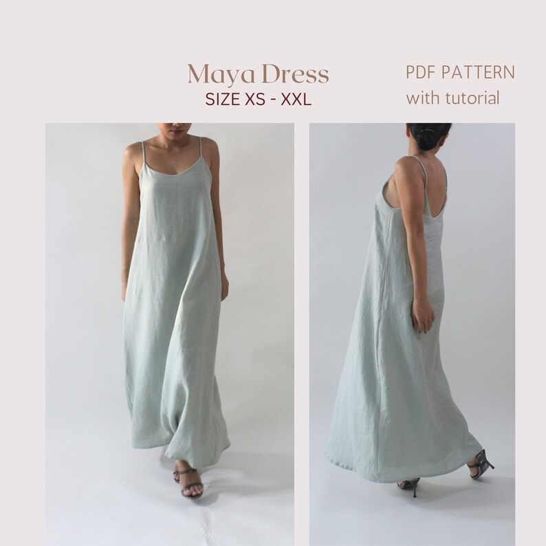 Maya Linen Dress Simple Dress Pattern Summer Dress Pattern - Etsy