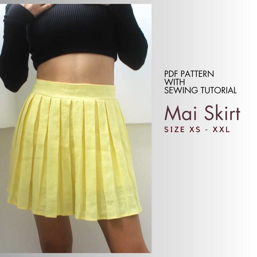 Mai Skirt Mini Skirt Pattern Pdf Short Skirt Pattern Women Sewing ...