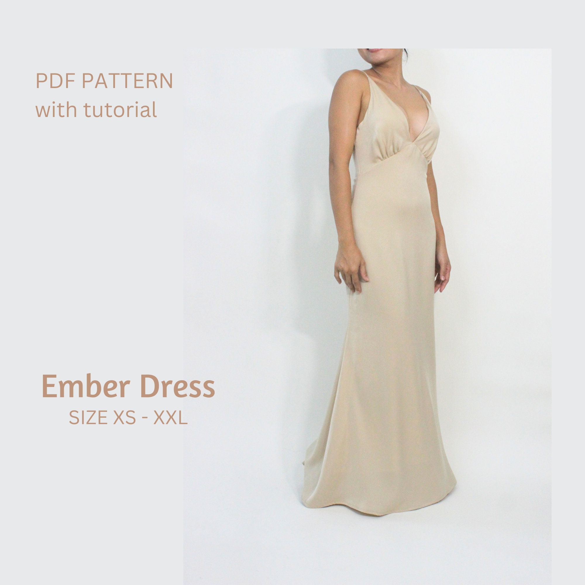 Ember Dress Diy Dress Pdf Silk Dress Pattern Xs-xxl - Etsy