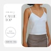 Y2K Cami Top Sewing Pattern, Lace up Back PDF Pattern, Crop Top Women ...