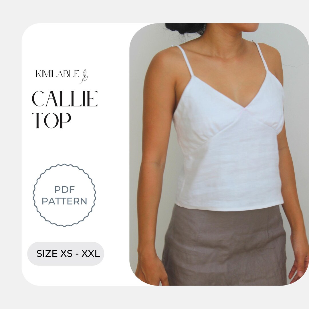 Callie Top Pattern - Easy Top Sewing Pattern Size Xs-xxl - Etsy Canada