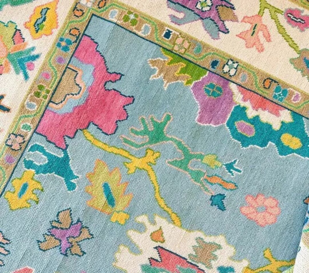 Oushak Rugs Living Room Pastel Oushak Rug 8x10 - Etsy