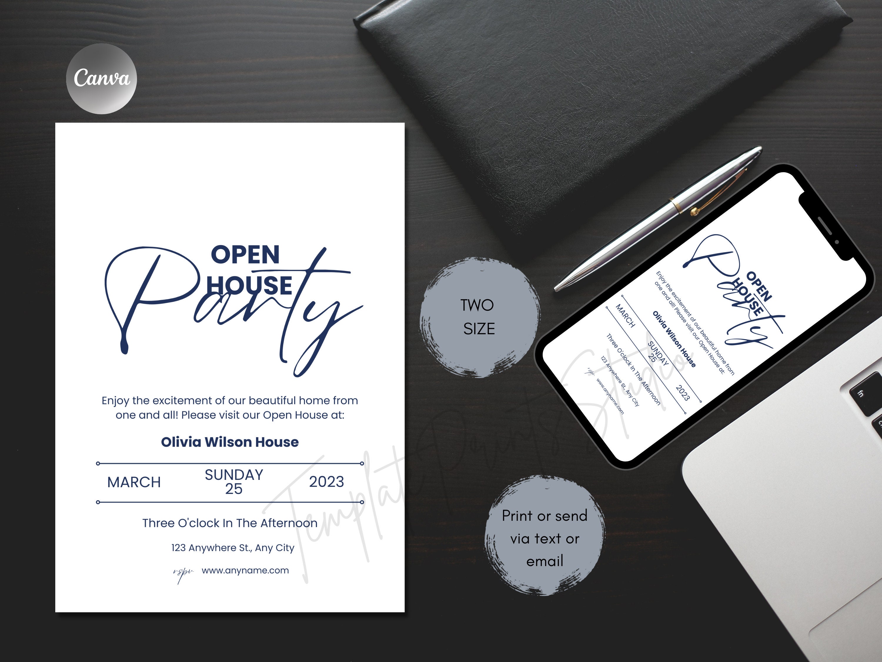 Open House Party Invitation Template, Special Event Invitation, Digital ...