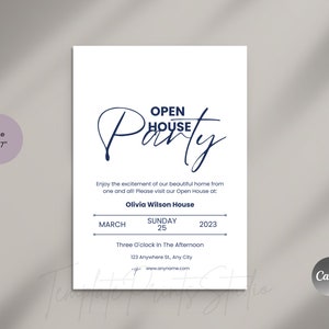Open House Party Invitation Template, Special Event Invitation, Digital ...