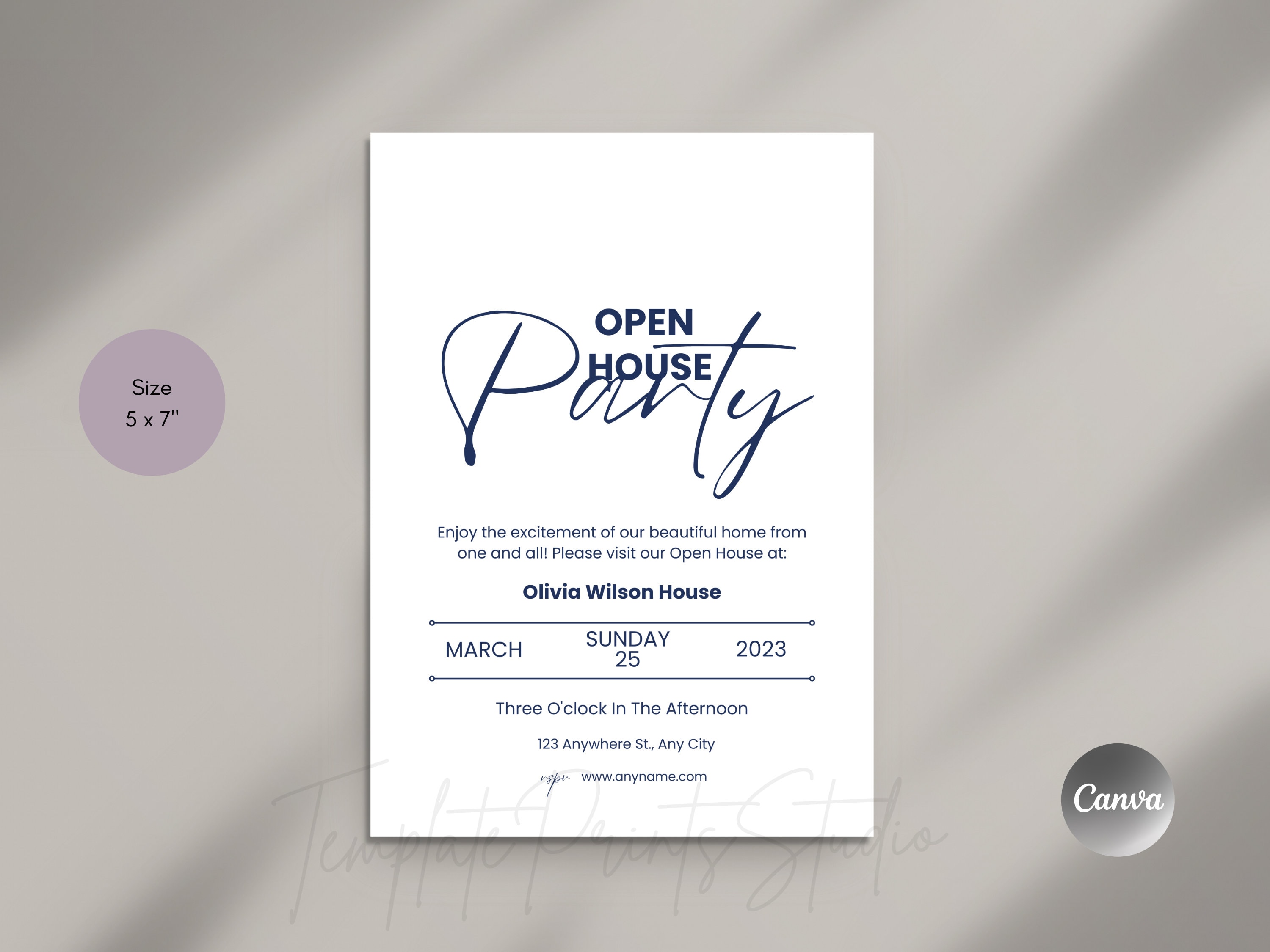 Open House Party Invitation Template, Special Event Invitation, Digital ...