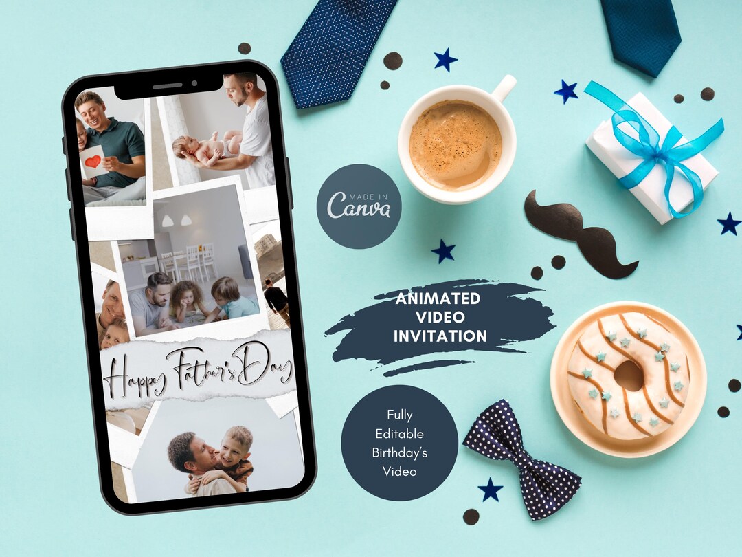 Father's Day Animated Card, Father's Day Video Greeting, Father's Day ...