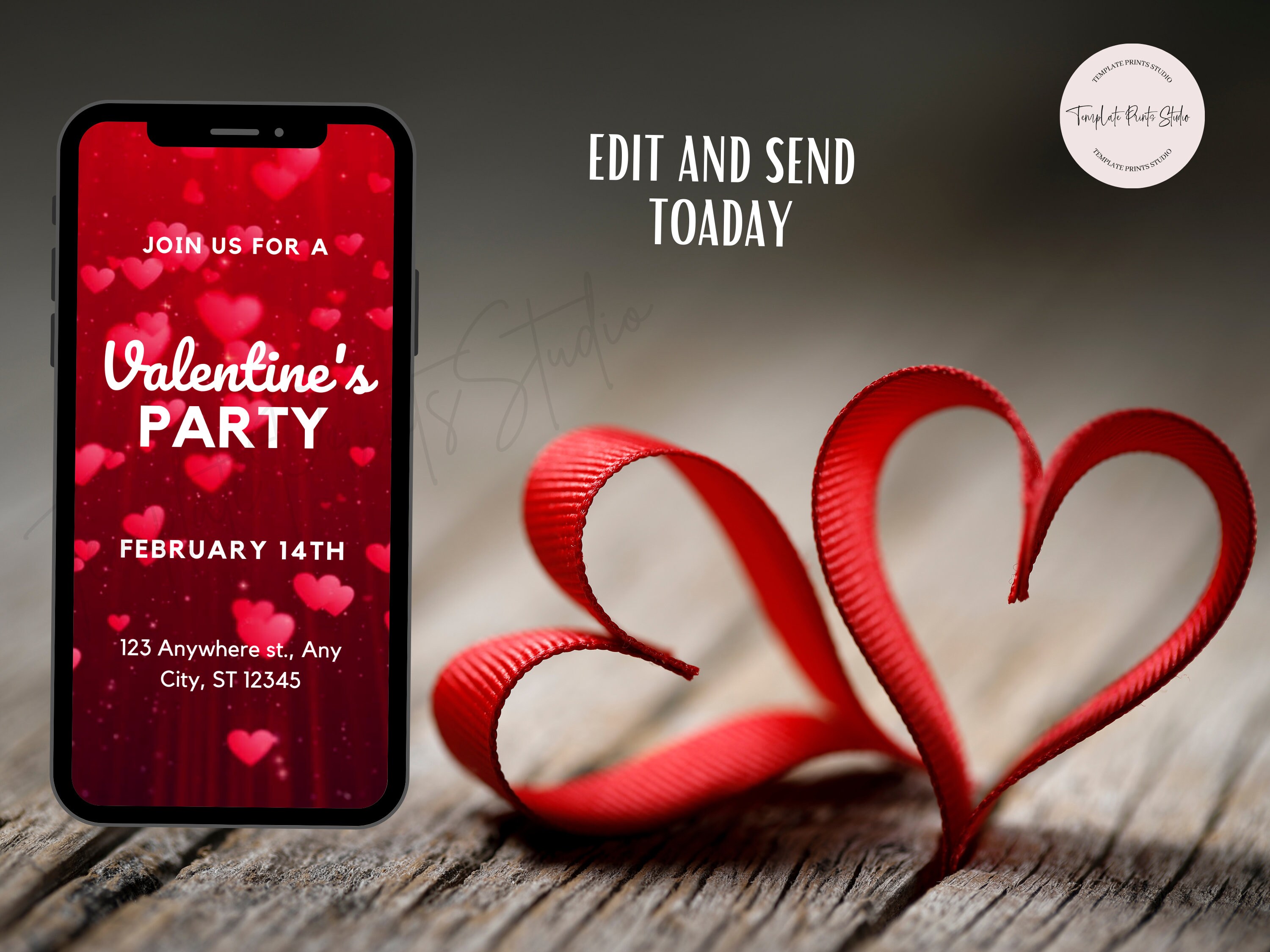 Editable Valentine's Day Animated Video Invitation - Etsy
