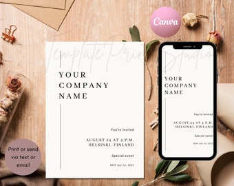 Open House Party Invitation Template, Special Event Invitation, Digital ...