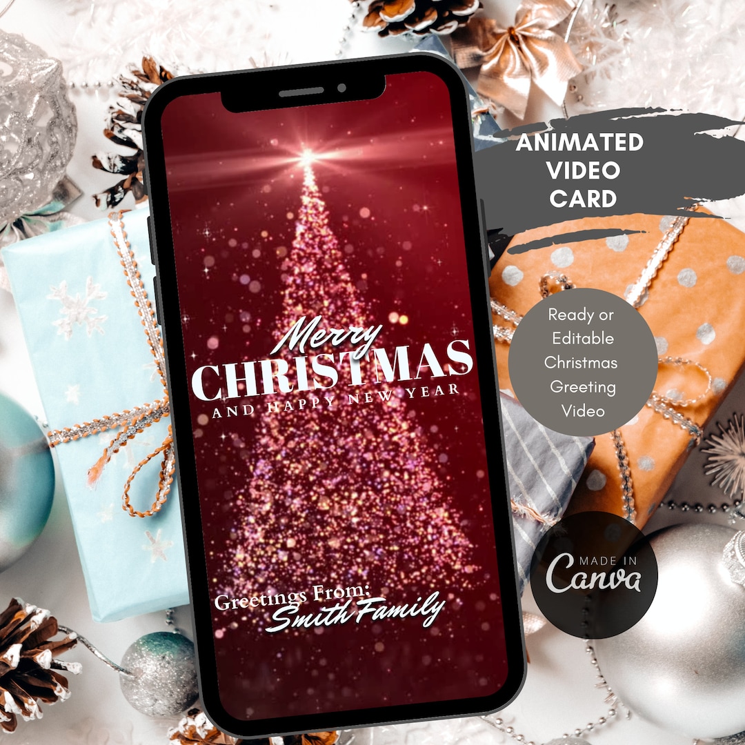 Digital Animated Christmas Ecard, Video Christmas Card, Animated ...