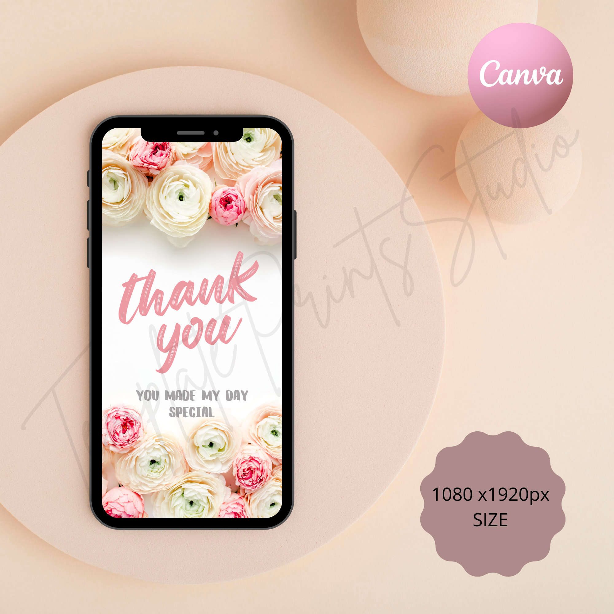 Electronic Thank You Card Template Digital, Editable Digital Download, Baby Thank You Note Ecard ...