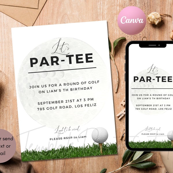 Topgolf Birthday Invitation - Etsy