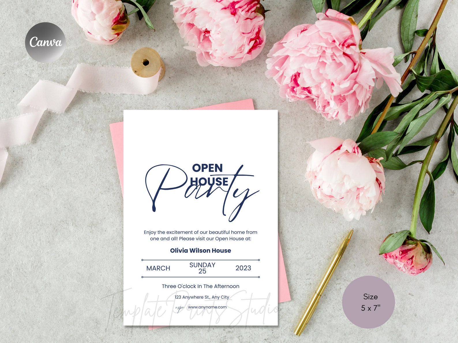 Open House Party Invitation Template, Special Event Invitation, Digital ...