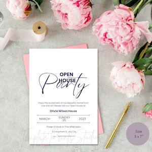 Open House Party Invitation Template, Special Event Invitation, Digital ...