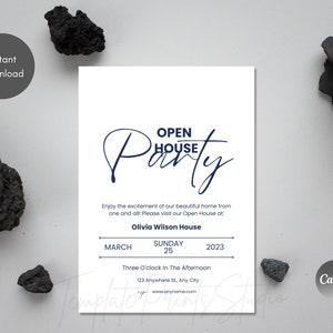 Open House Party Invitation Template, Special Event Invitation, Digital ...