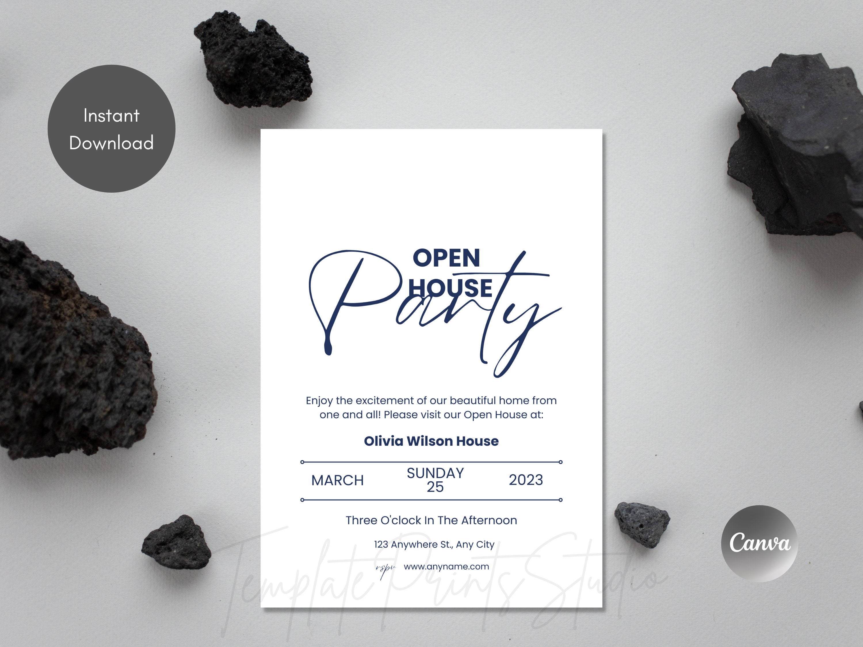 Open House Party Invitation Template, Special Event Invitation, Digital ...