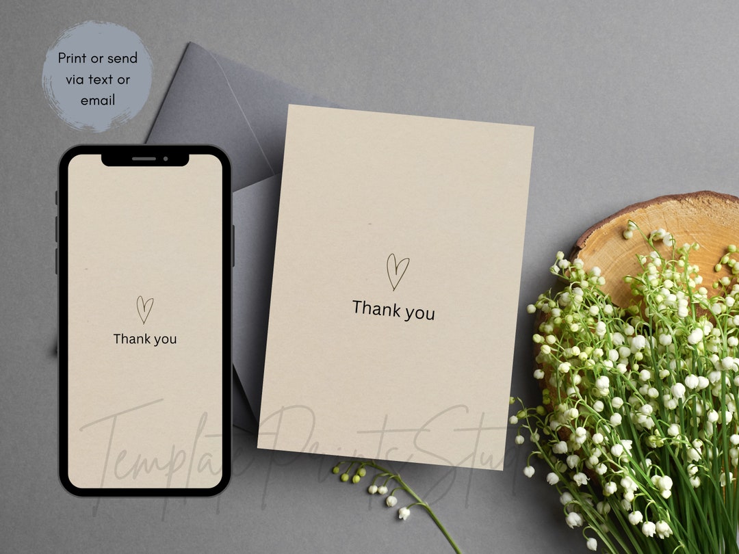 Electronic Thank You Birthday, Thanks Digital Card, Editable Thank You ...