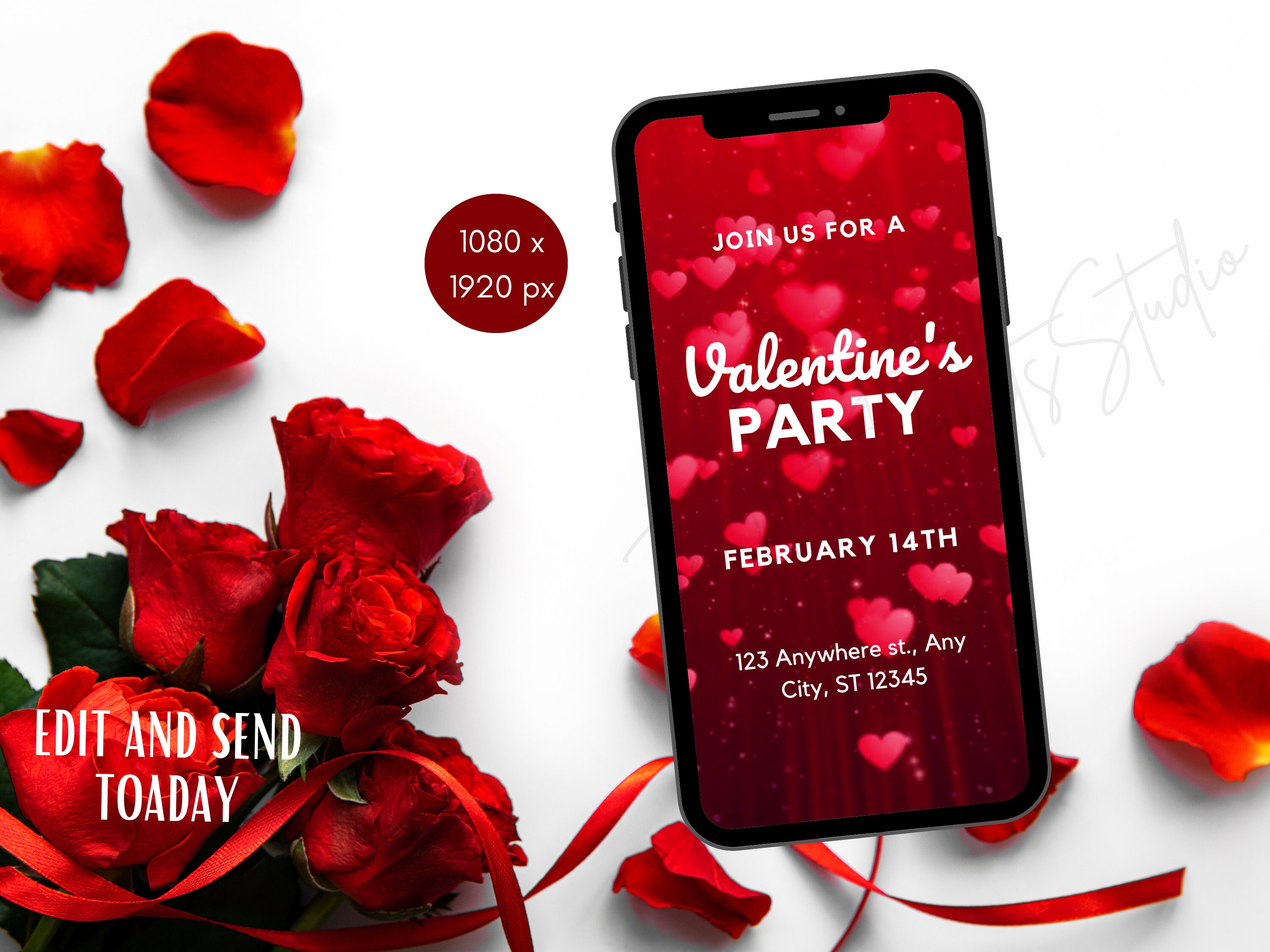 Editable Valentine's Day Animated Video Invitation - Etsy
