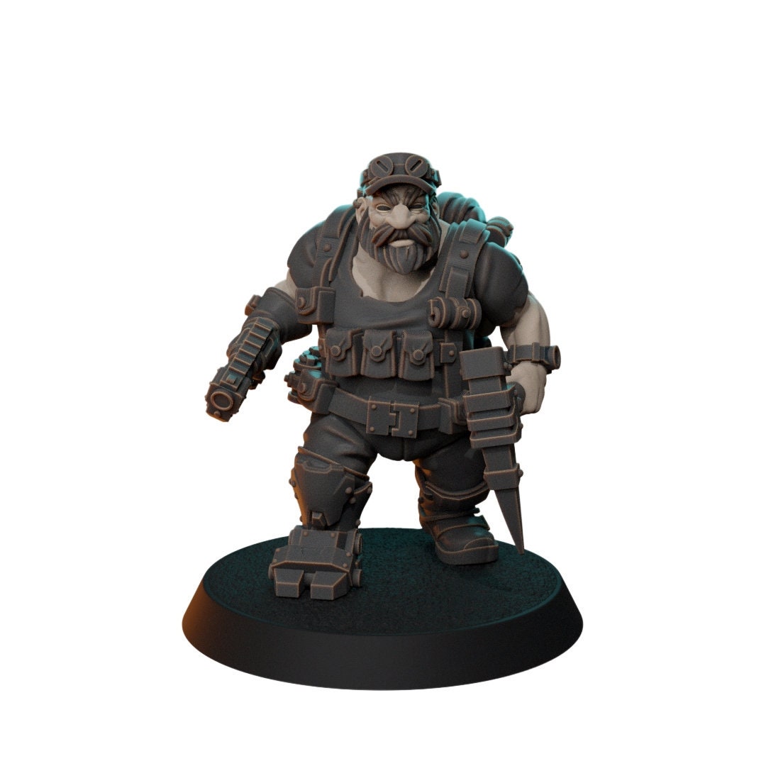 Dwarf Commandos Squad A Sci Fi Warband 6 Minis - Etsy