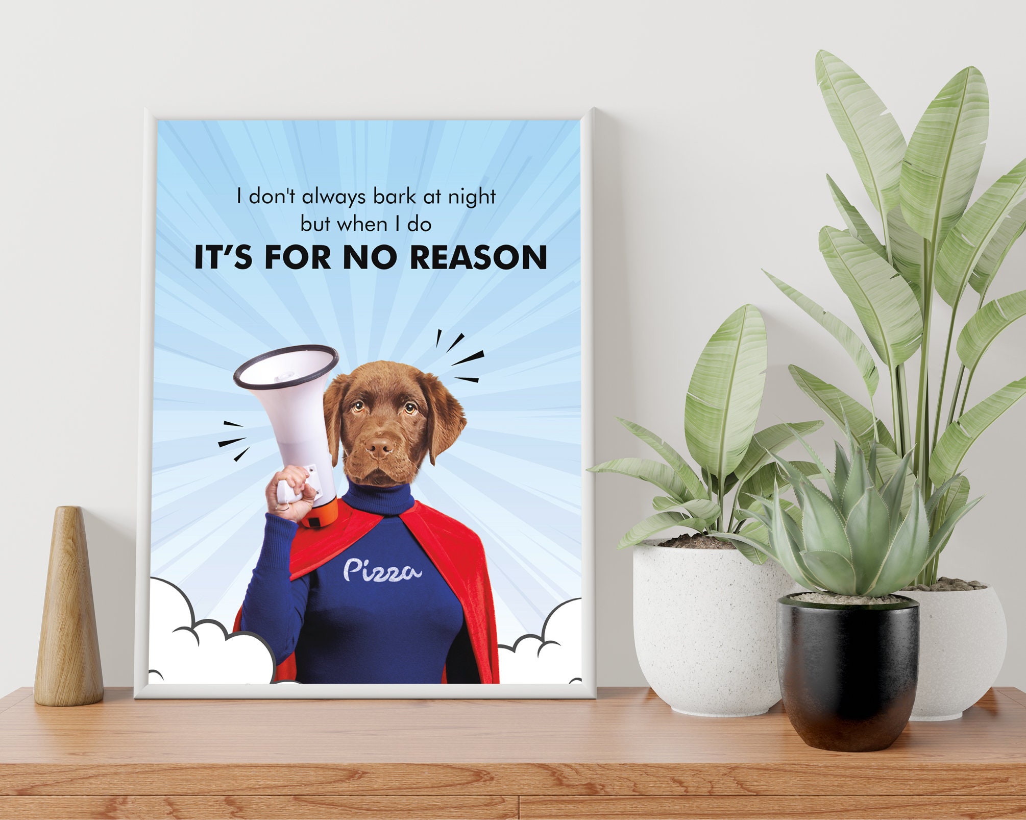 CRAZY Personalized Unique Funny Poster With Your Pet Dog. - Etsy