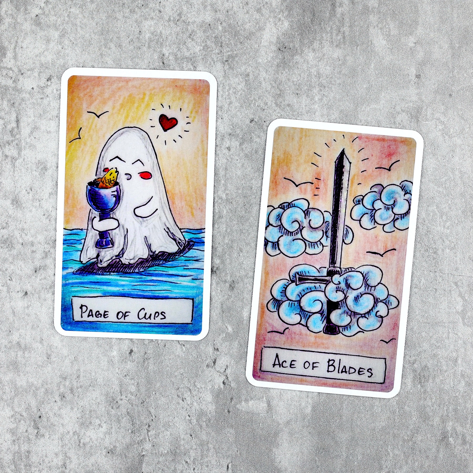 Cute Ghost Tarot Inverted Ghost Tarot Funny Tarot - Etsy