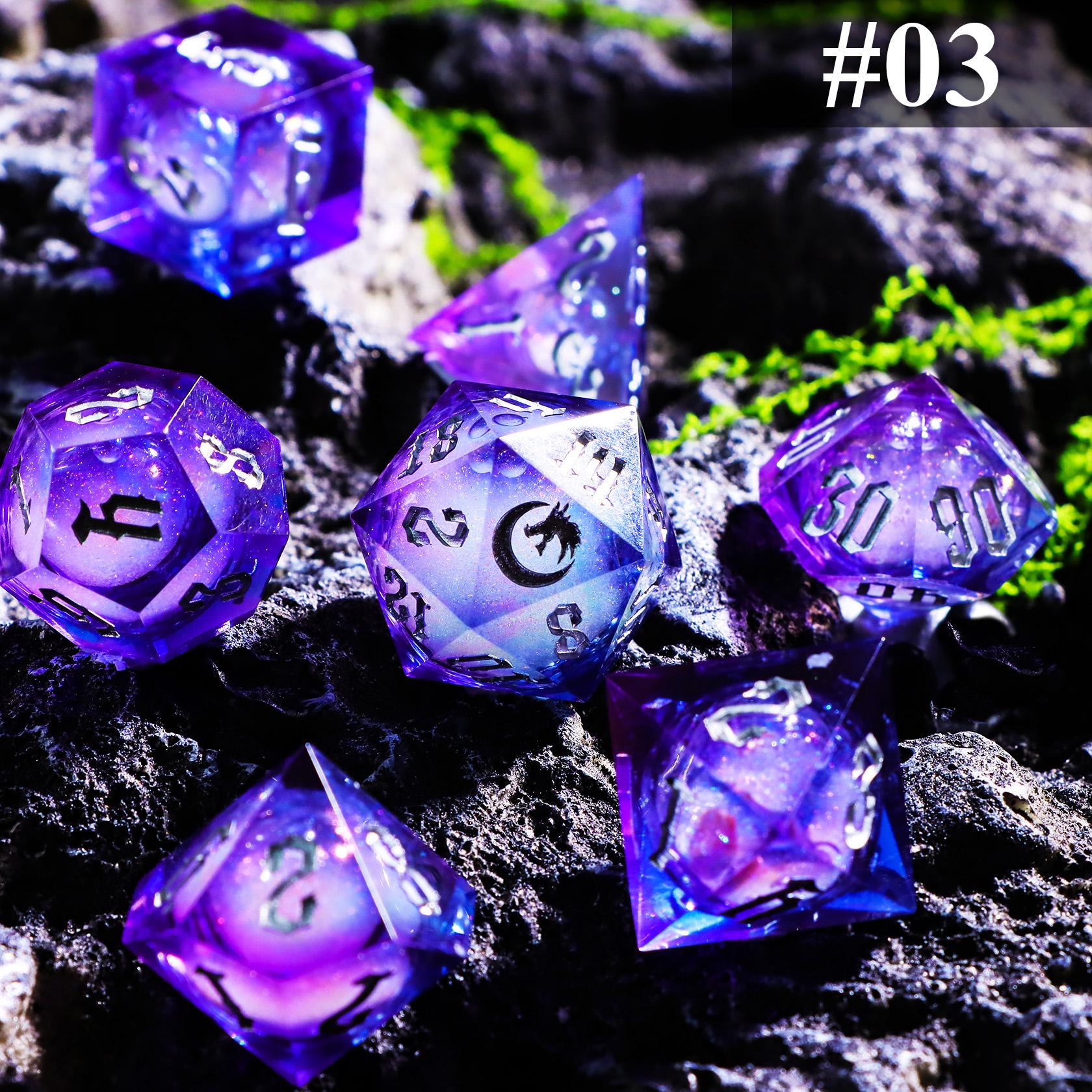 Jade Green Liquid Core Dnd Dice Set for Role Playing Games, Full ...