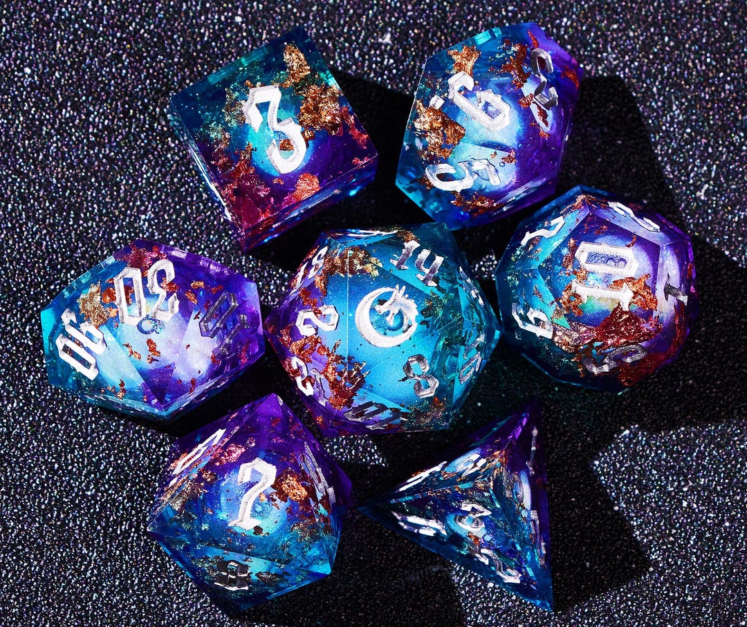 Magic Galaxy Liquid Core Dnd Dice Set for Role Playing Games, Full ...