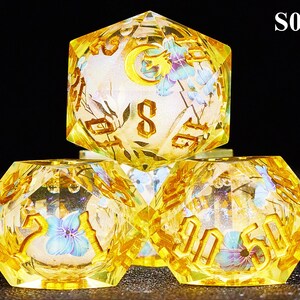 Cute Bee Liquid Core Dnd Dice Set for Role Playing Games, Galaxy ...