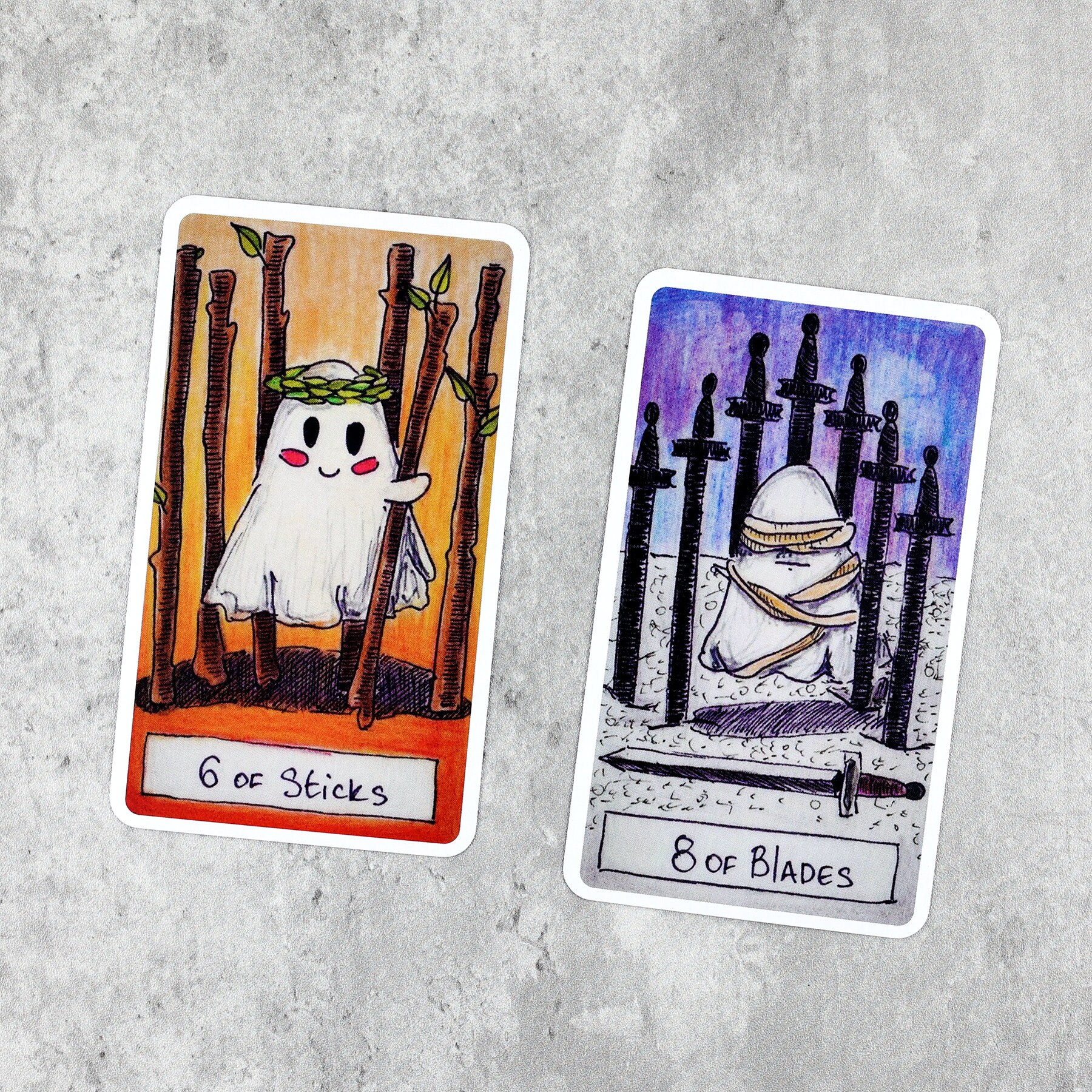 Cute Ghost Tarot Inverted Ghost Tarot Funny Tarot - Etsy