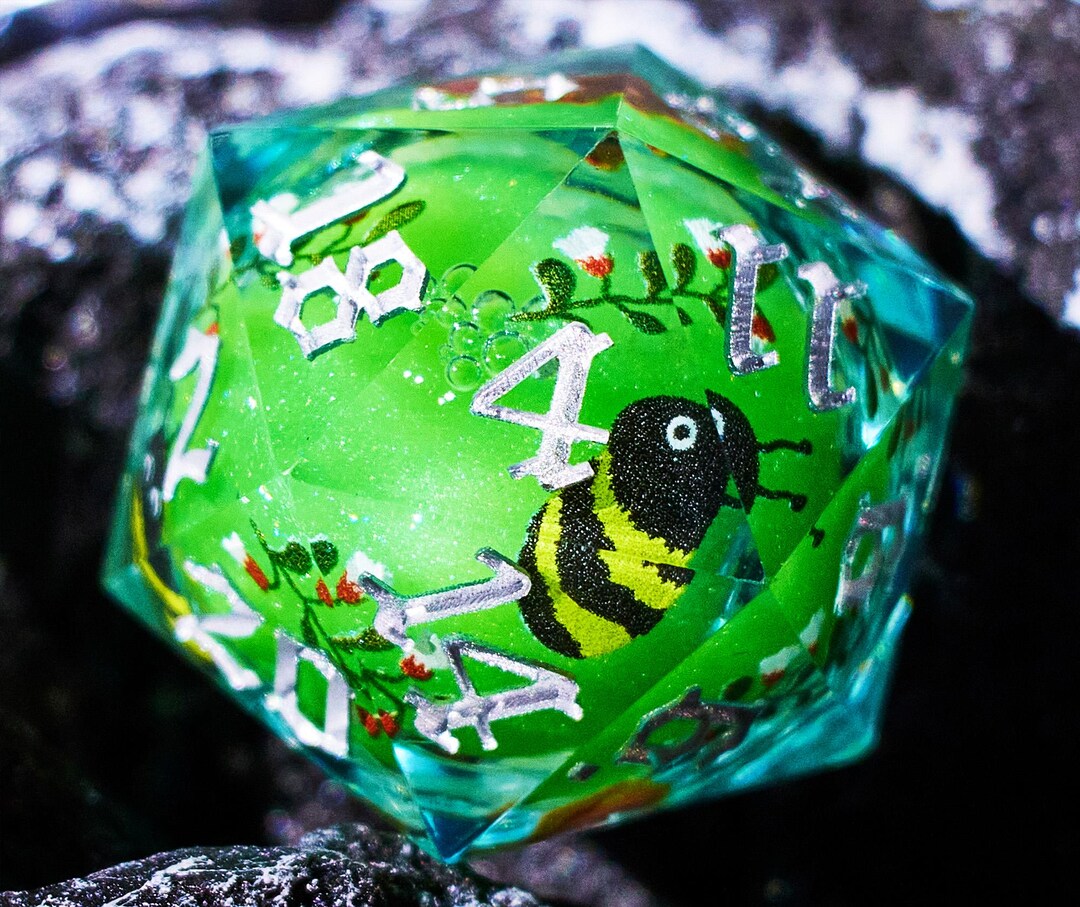 Black Bee Liquid Core Dice Set for Role Playing Games, Galaxy Dungeons ...