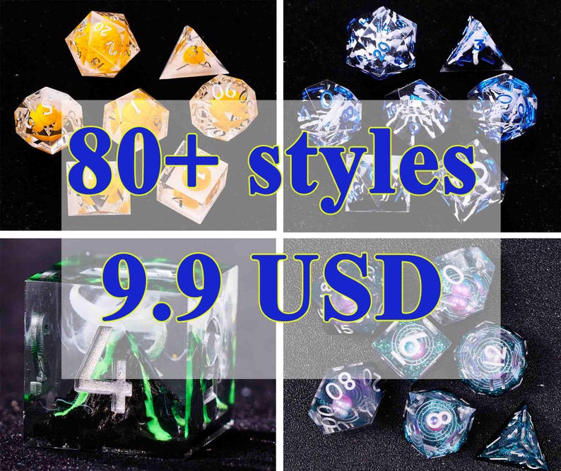 Mystery Dnd Resin Dice Set for Magic the Gathering, Blind Box Dnd Gifts ...