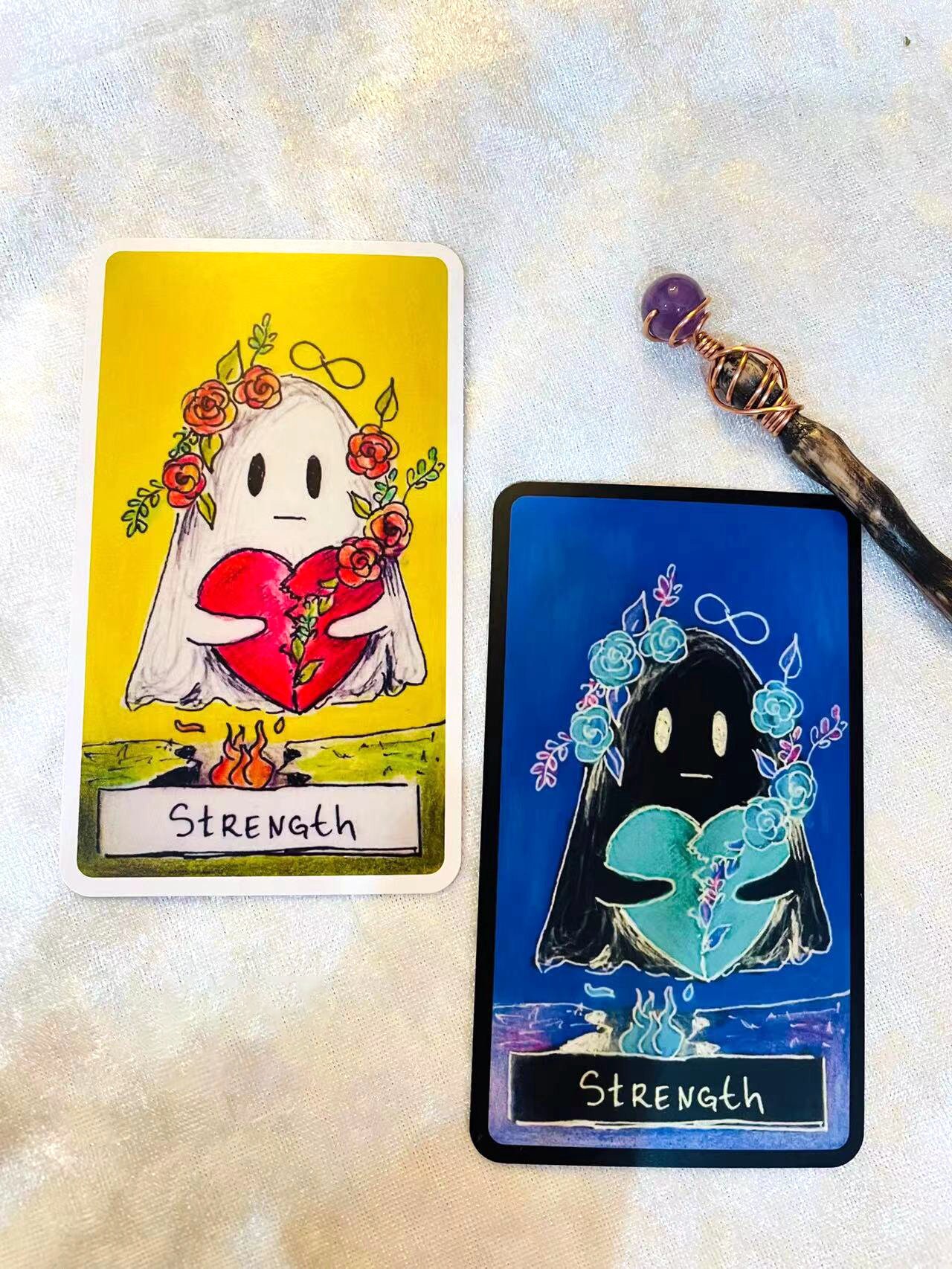 Cute Ghost Tarot Inverted Ghost Tarot Funny Tarot - Etsy