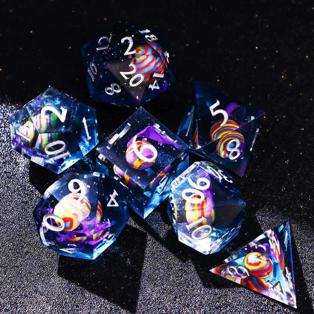 Space Themed Dnd Dice Set With Nice Balance, Full Dungeons and Dragons ...