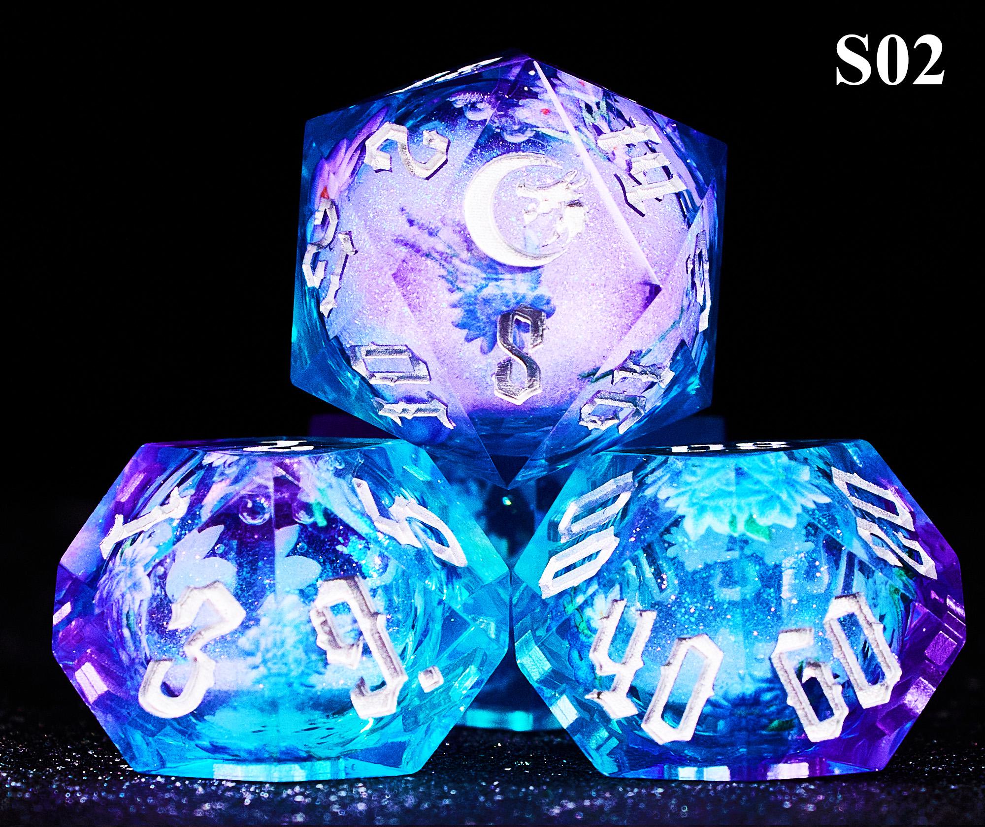 Cute Bee Liquid Core Dnd Dice Set for Role Playing Games, Galaxy ...