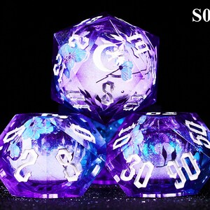 Cute Bee Liquid Core Dnd Dice Set for Role Playing Games, Galaxy ...