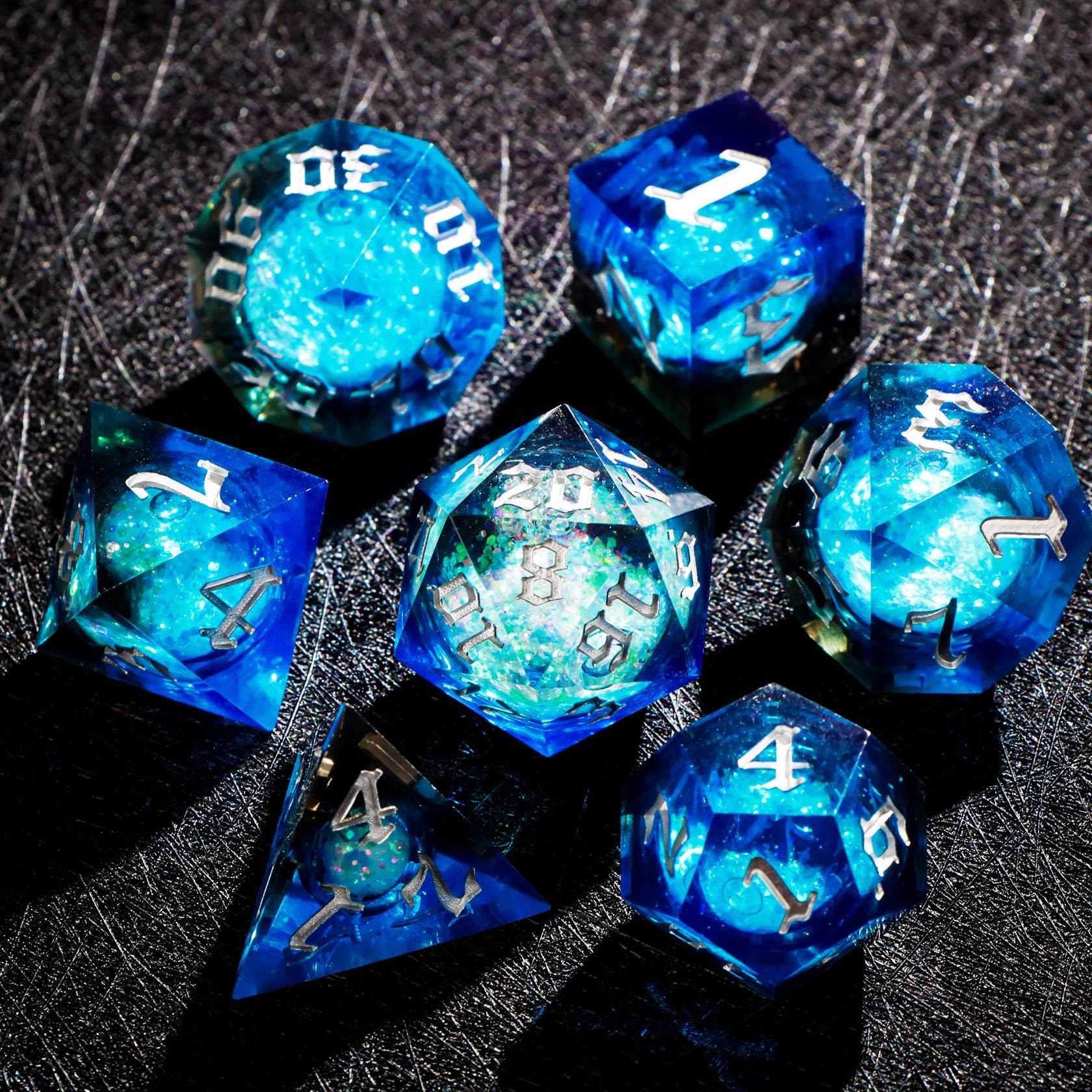 Mystery Liquid Core Dnd Dice Set for Role Playing Games, Assorted Full ...