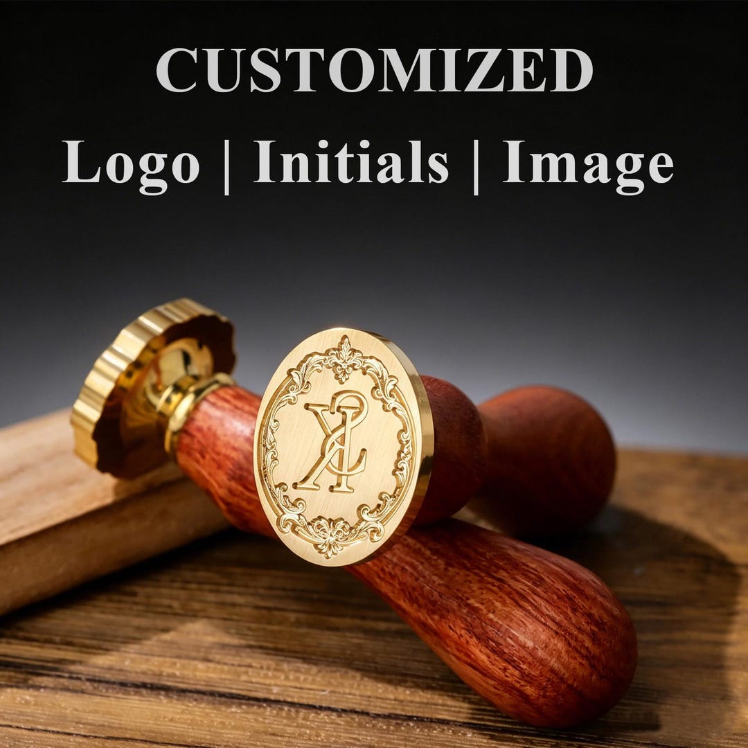 Personalized Oval Wax Seal Stamp Kit, Custom Any Logo Wax Seal Kit With ...