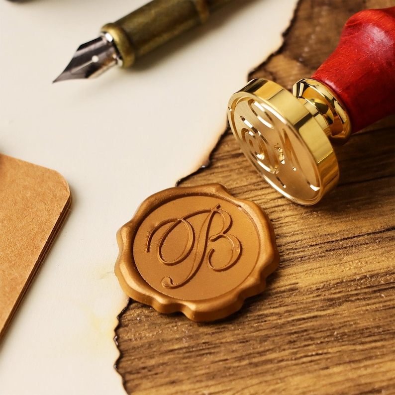 Custom Any Logo or Initials Wax Seal Stamp Kit, Personalized Any Logo ...