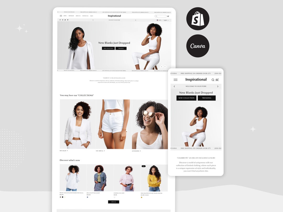 Inspirational Women Clothing Shopify 2.0 Multi Purpose Template Shopify ...
