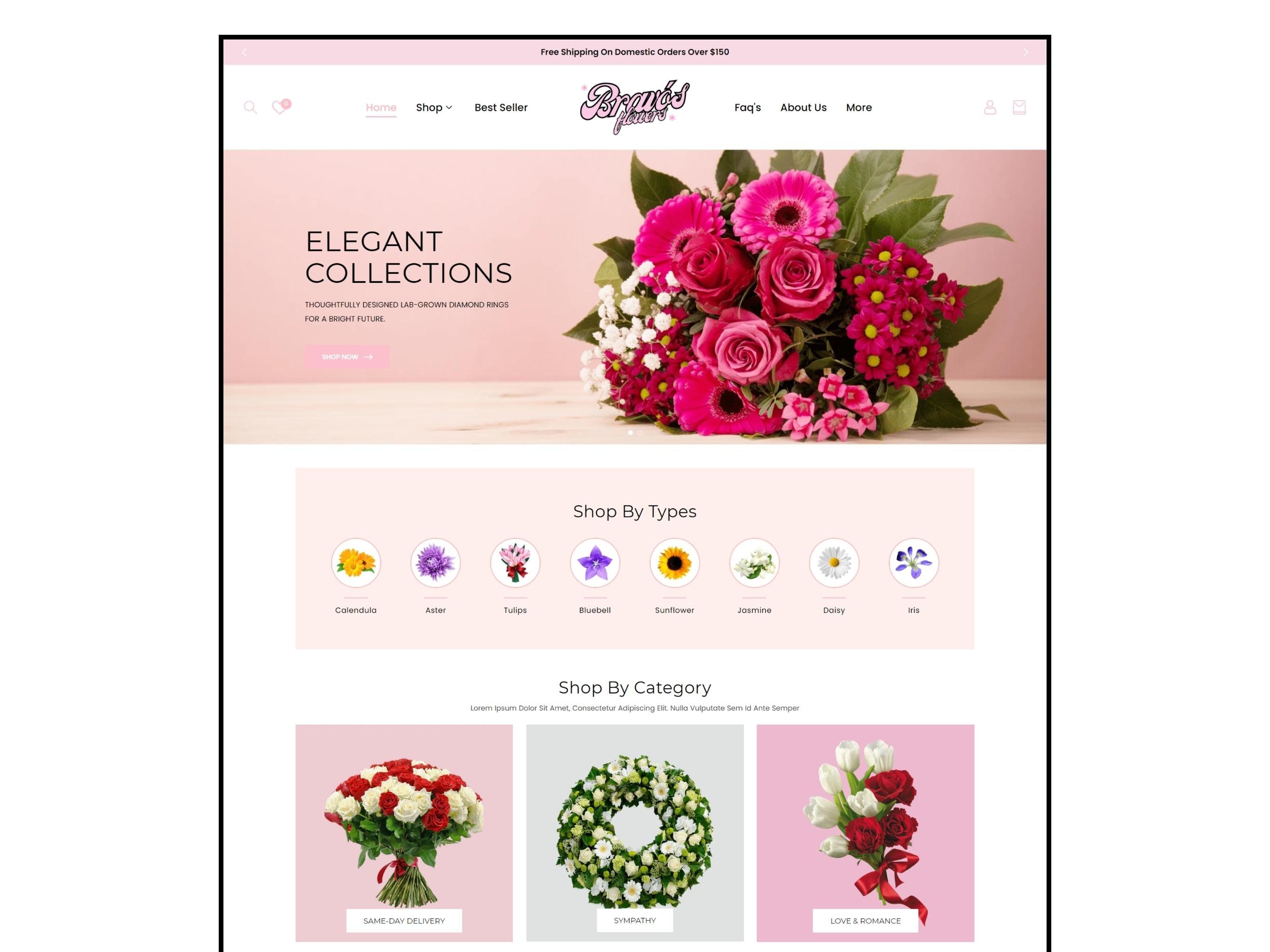 Flower Shop Website Template