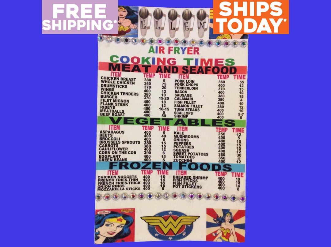 Wonder Woman Kitchen Conversion Chart Superhero Baking Helper-whimsical ...
