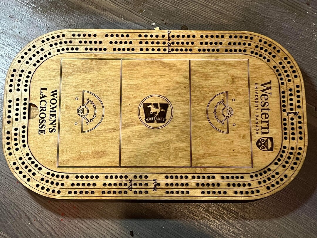 Cribbage Board Custom Lacrosse Arena With Any Team Logo. - Etsy