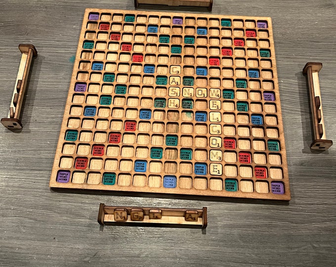 Scrabble Game Set (improved Thicker Board) - Etsy