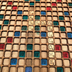 Scrabble Game Set (improved Thicker Board) - Etsy