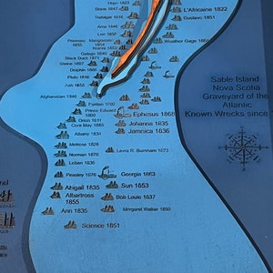 Sable Island Ship Wreck 3d Map - Etsy