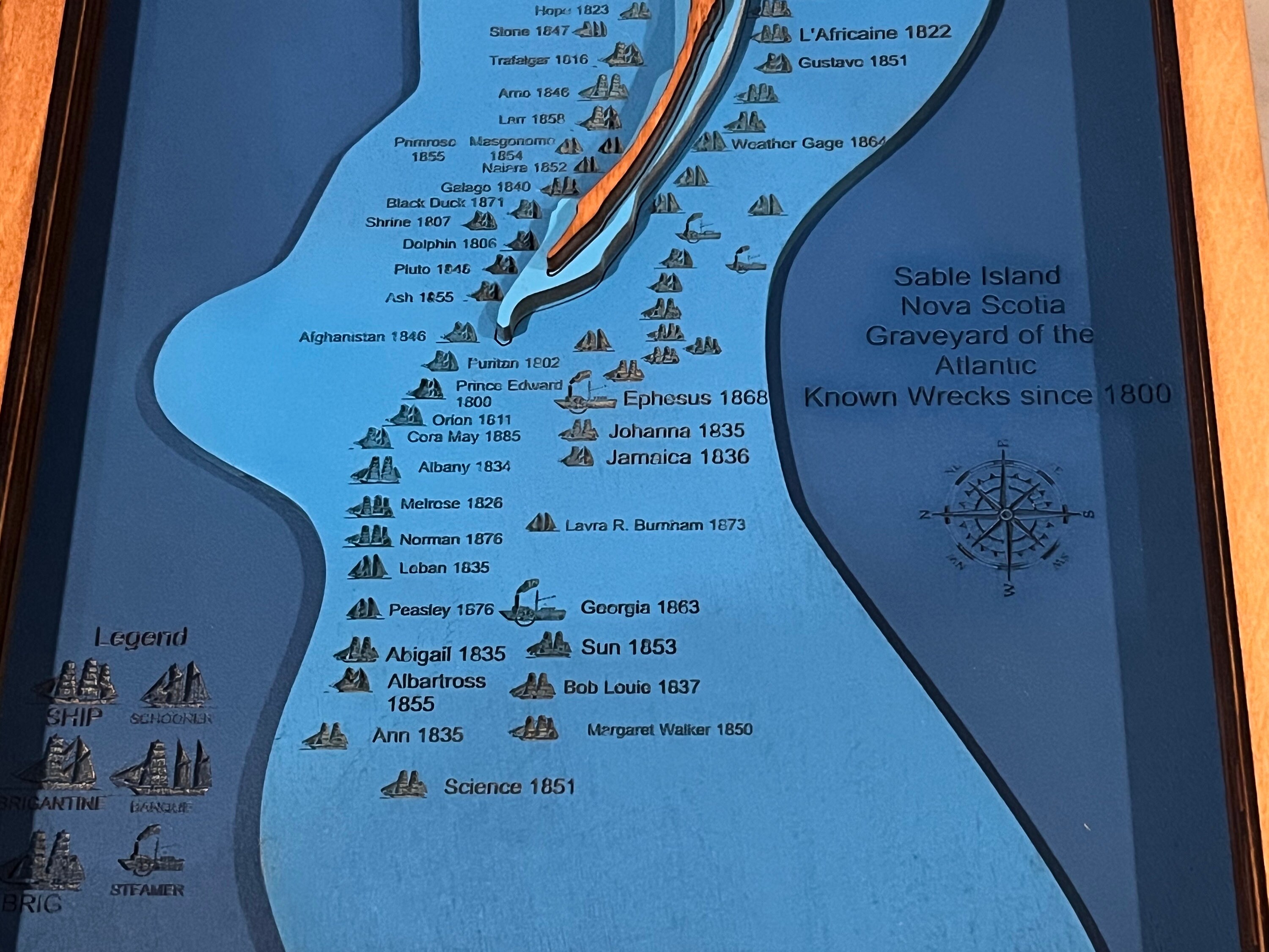 Sable Island Ship Wreck 3d Map - Etsy