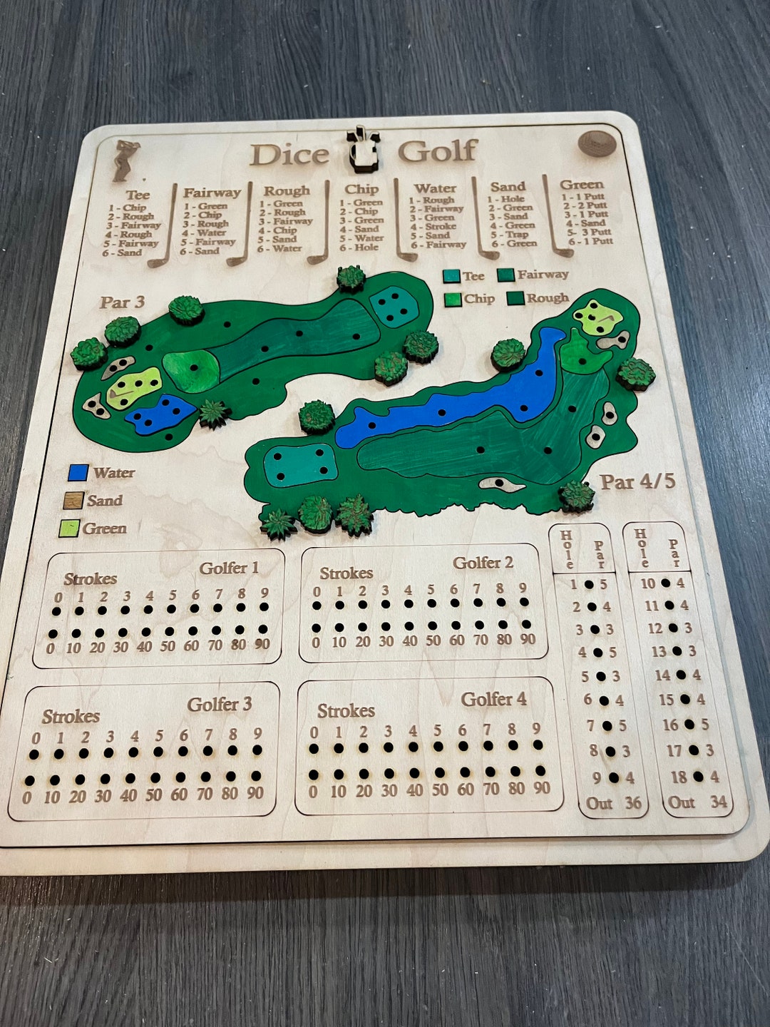 Dice Golf Game - Etsy