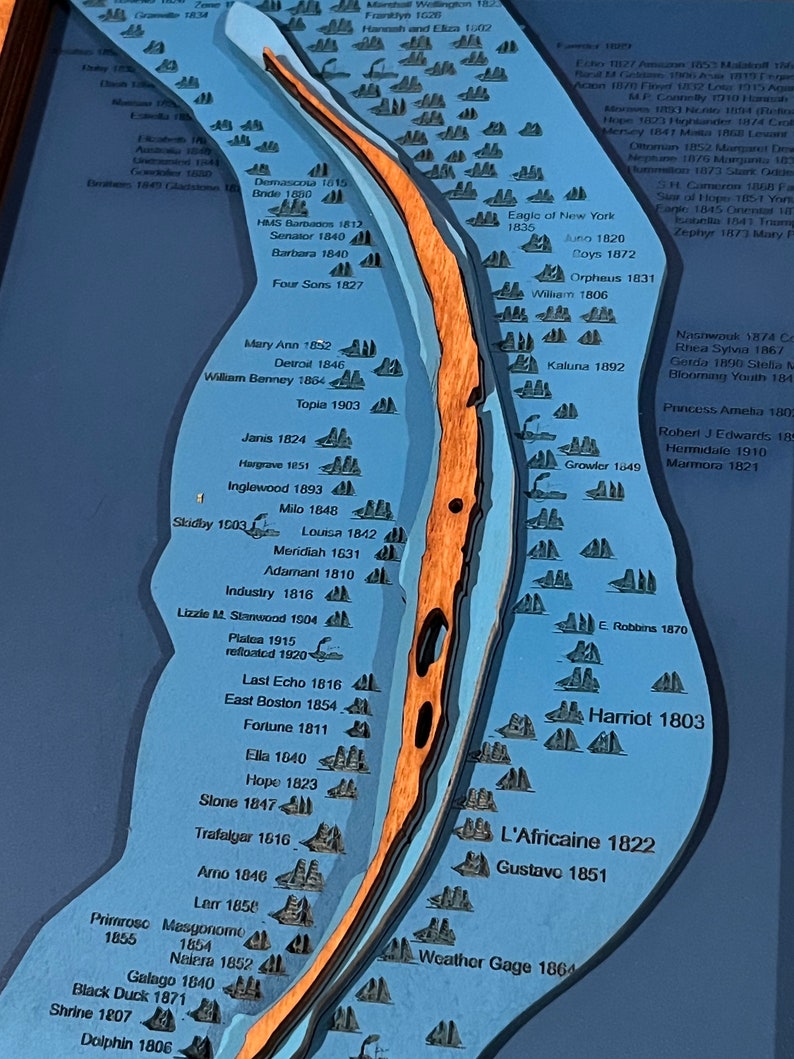 Sable Island Ship Wreck 3d Map - Etsy