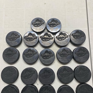 Personalized Custom Engraved Hockey Pucks - Etsy