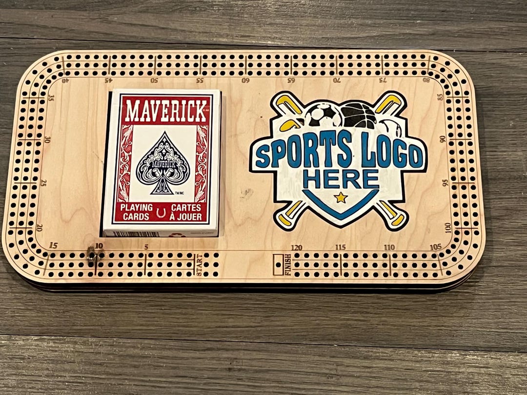 Cribbage Board With Painted Logo - Etsy